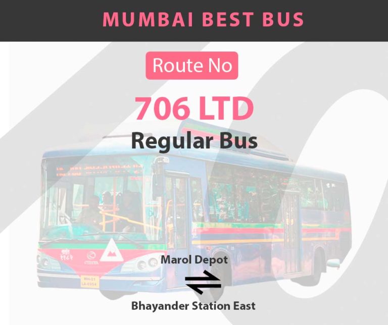 "706LTD" (BEST) Mumbai City Bus Route & Timings, BEST 706LTD Bus Route ...